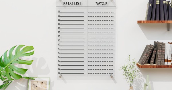 Personalized Acrylic To Do List Calendar, Custom Dry Erase Daily Tasks ...